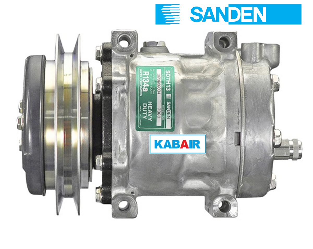 OE Sanden Compressor SD7H13 - 146mm, 1 Groove Clutch 24V | KABAIR – Kabair